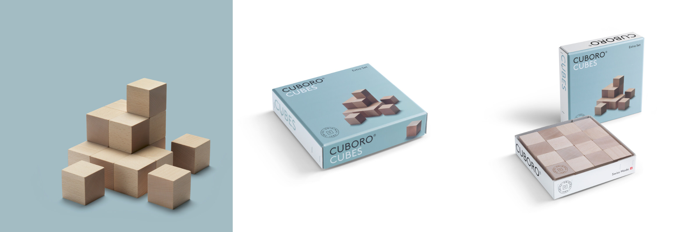 CUBORO | CUBORO STANDARD 16 Kugelbahn Starter Set aus Schweizer Holz