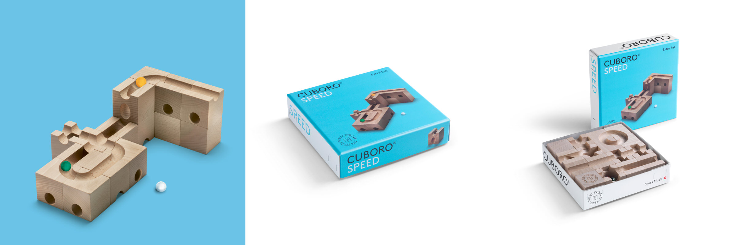 CUBORO STANDARD 50 circuit à billes Starter Set en bois suisse