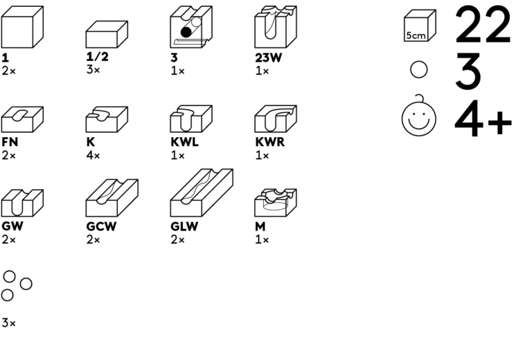 CUBORO WAVE marble run Extra Set